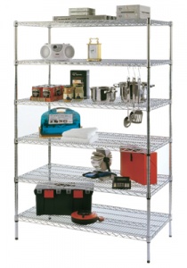 Chrome Wire Shelving Units, Commercial Grade Wire Storage Racks