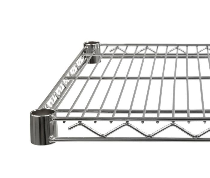 Three Tier Chrome Wire Trolley With Adjustable Shelves