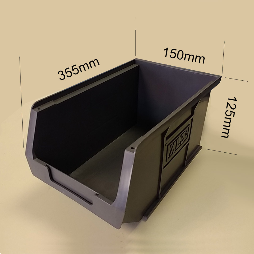 Buy Grey Econotainer Hard Plastic Storage Bins In 7 Sizes