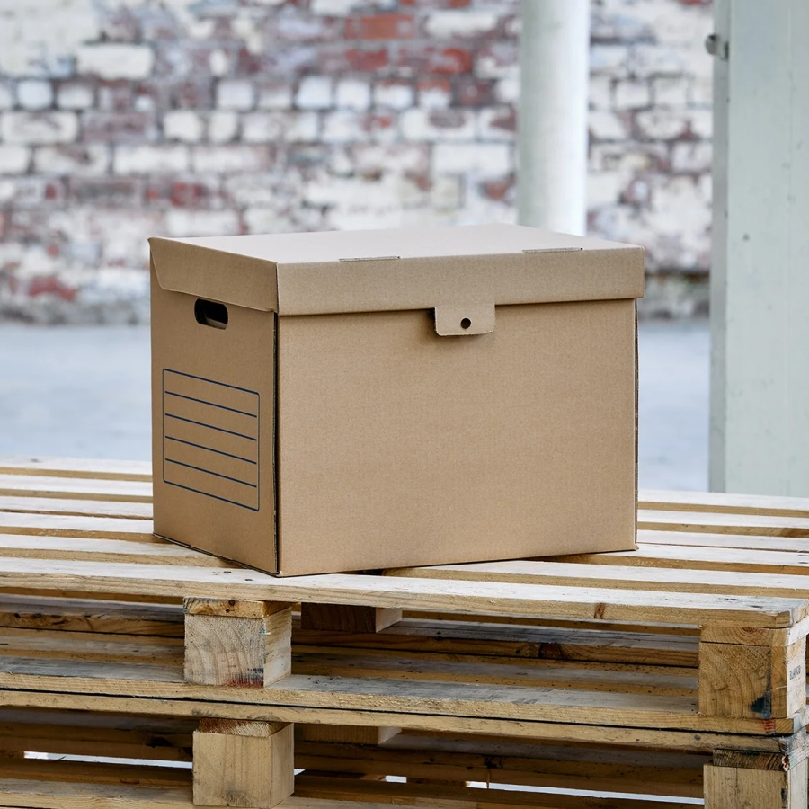 Archive Boxes with flip-up lid for storing lever arch files