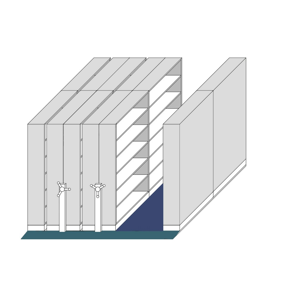 Double Depth Mobile Shelving Kits | Roller Racking