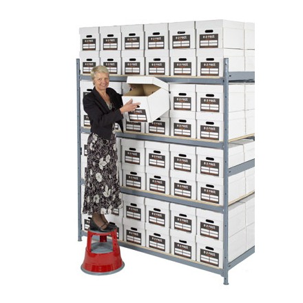 8ft (2440mm) High Double Depth Archive Shelving Unit