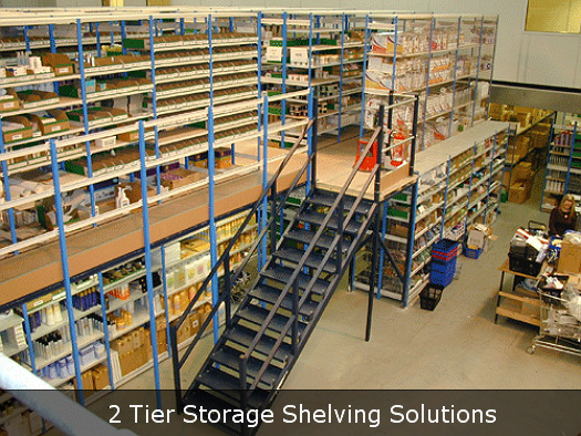 Mezzanine Storage Solutions, 2 Tier Shelving & Raised Aisle Racks